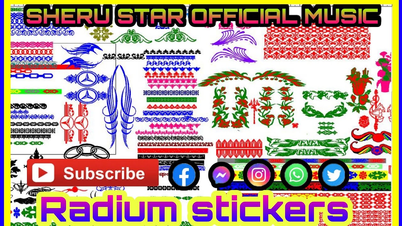 #radium#sticker #flexi #stickers unlimited design truck bike modified ...