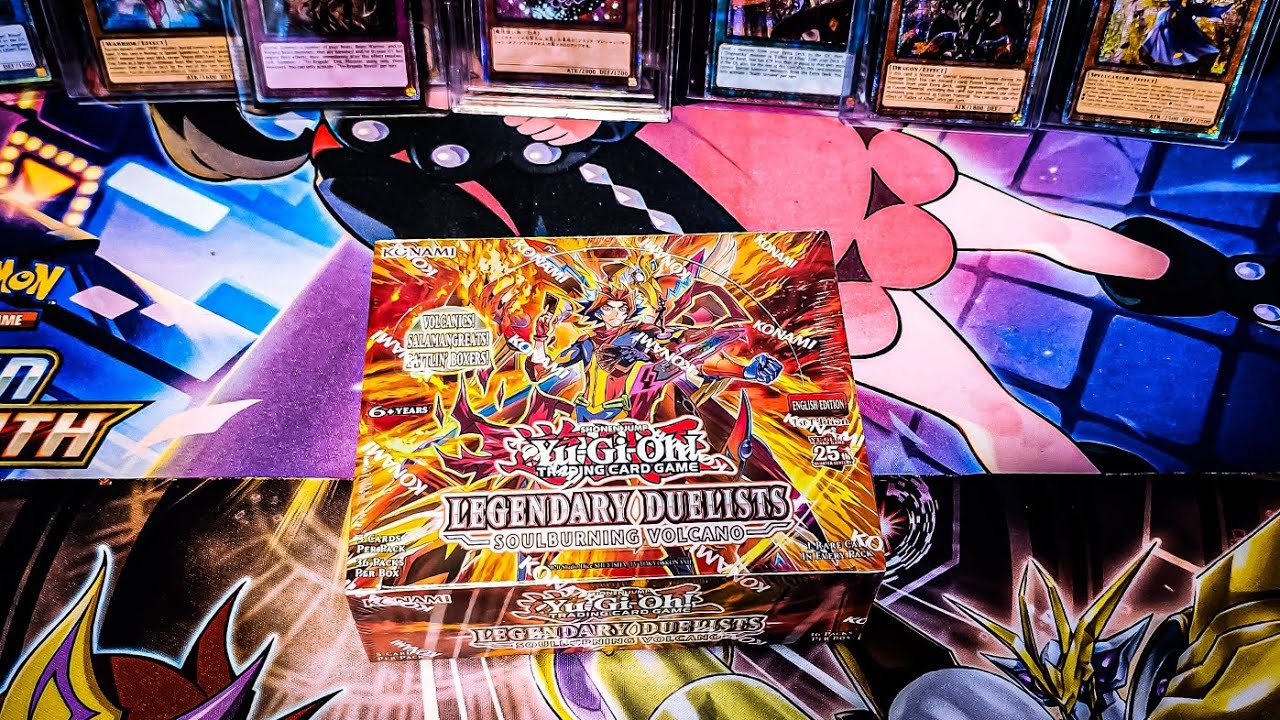 godly yugioh legendary duelist soulburning volcano booster box opening ...