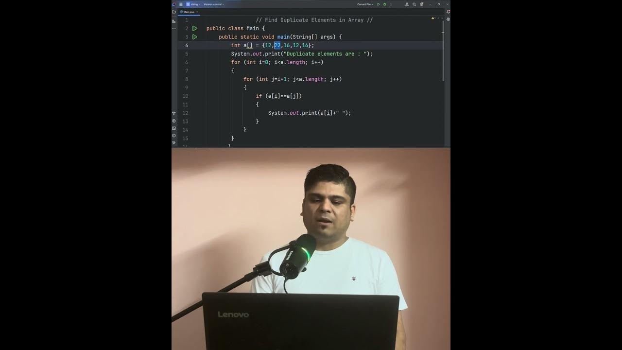 Find Duplicate Elements in an Array in Java || Java Programming - YouTube