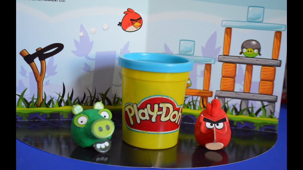 Angry Birds Play-Doh Creations Red Bird King Pig Play Dough Activities ...
