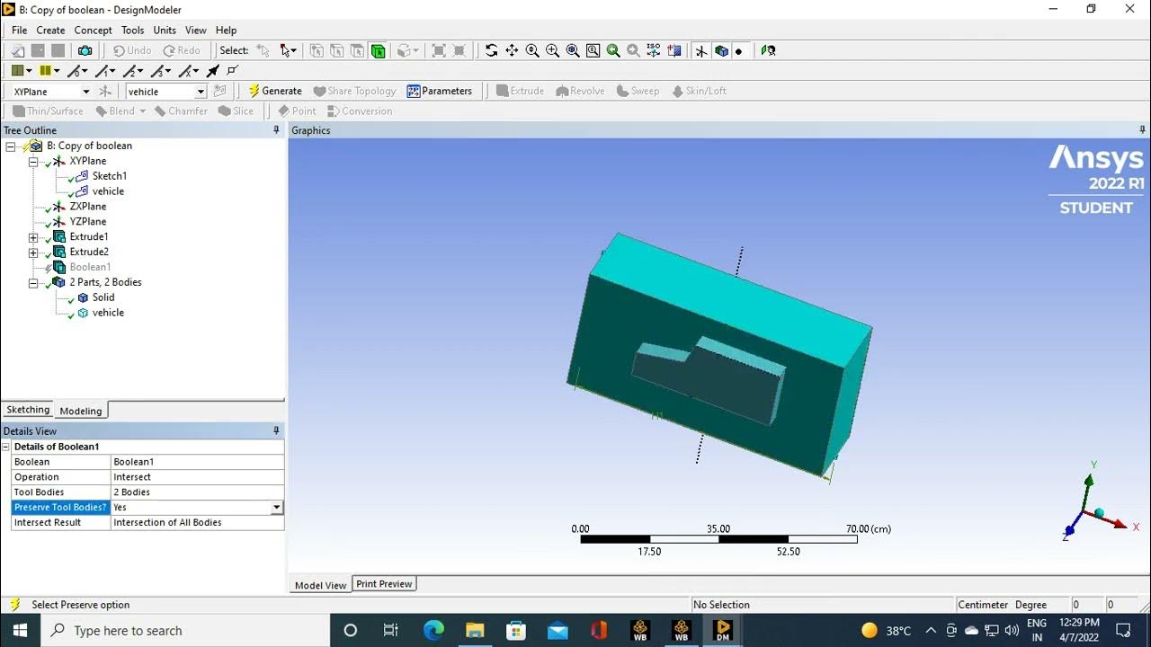 ANSYS SOFTWARE NEW 2022 | HOW TO USE BOOLEAN COMMAND | PART 1 - YouTube