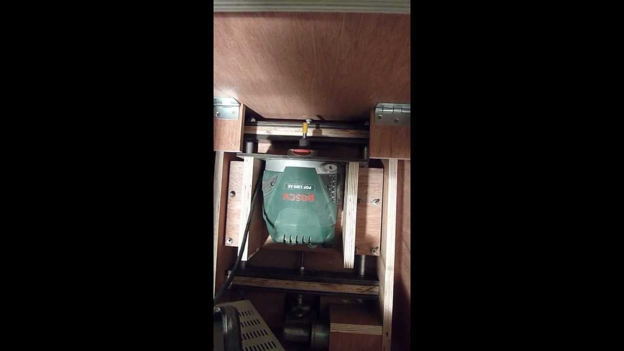 motorized router lift 2 - YouTube