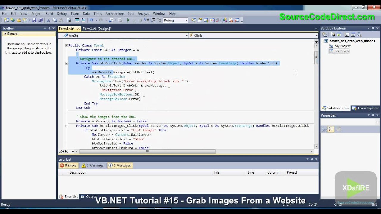 {VB.NET}∞Tutorial 15 - Grab Images From a Website - YouTube