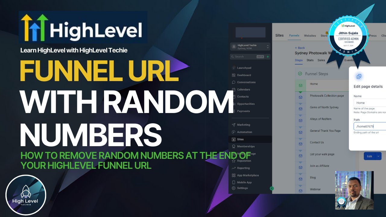 How to remove the random number at the end of highlevel funnel url ...