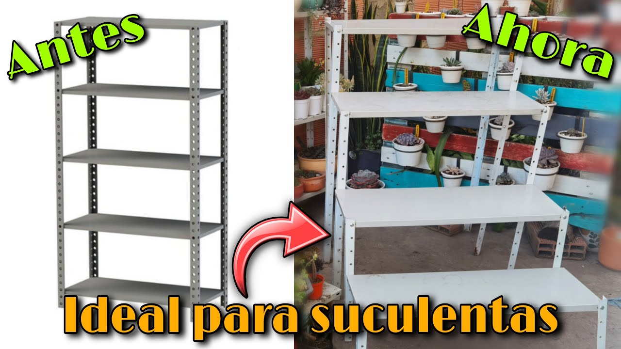 🌱 REPISA VERTICAL LA TRANSFORMO EN INCREÍBLE DE ESCALERA PARA MIS ...