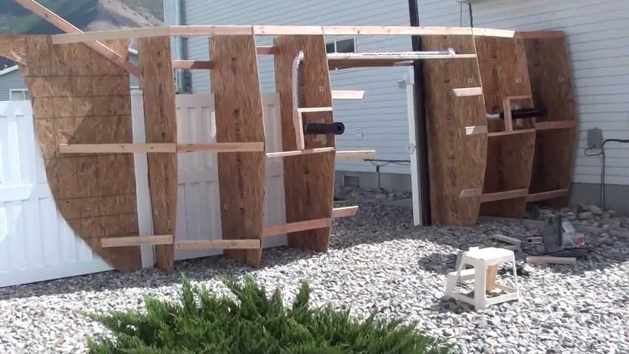 2013 Halloween Pirate Ship Frame In Progress - YouTube