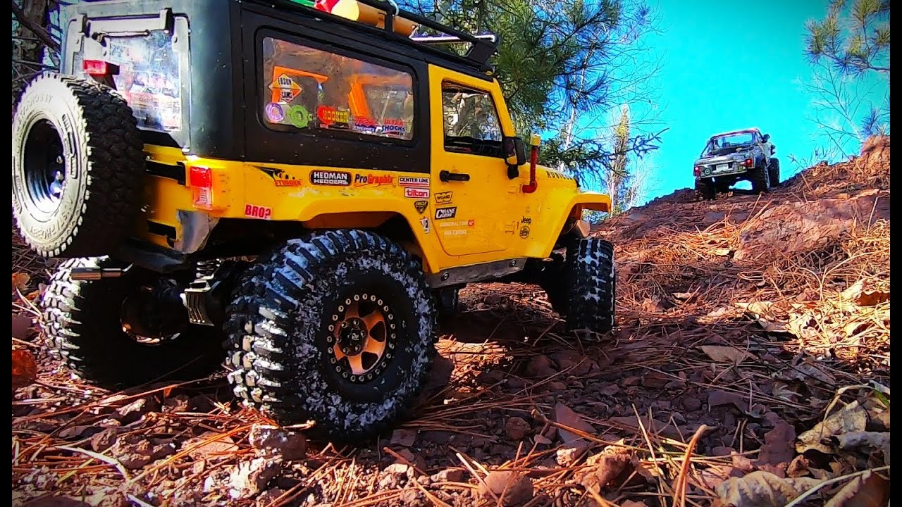 Slow Rock Crawl Snow Trail - RC TRX-4 Sport INJORA Jeep's - YouTube