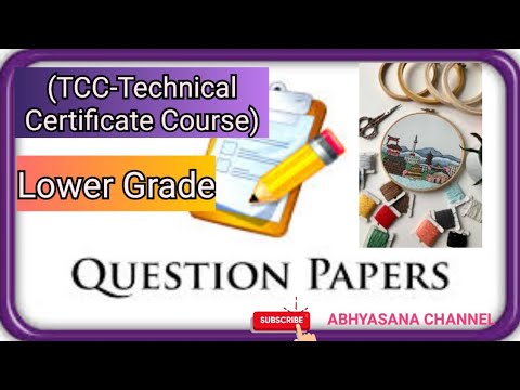TCC - DRAWING COURSE (LOWER GRADE) PREVIOUS YEARS QUESTION PAPERS II ...