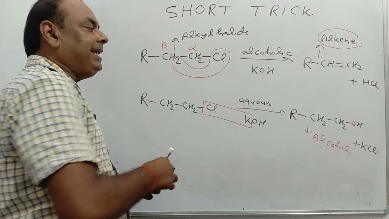 Reaction of alkyl halide with alcoholic KOH and aqueous KOH. - YouTube