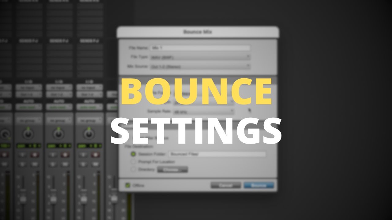 Which settings to use when bouncing / exporting your tracks | sample ...