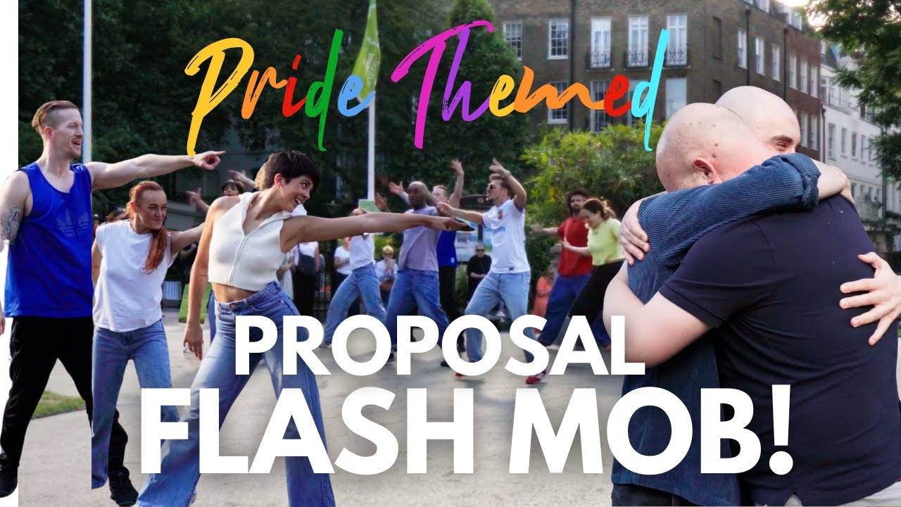 Incredible Flash Mob Proposal full of Pride Songs! - YouTube