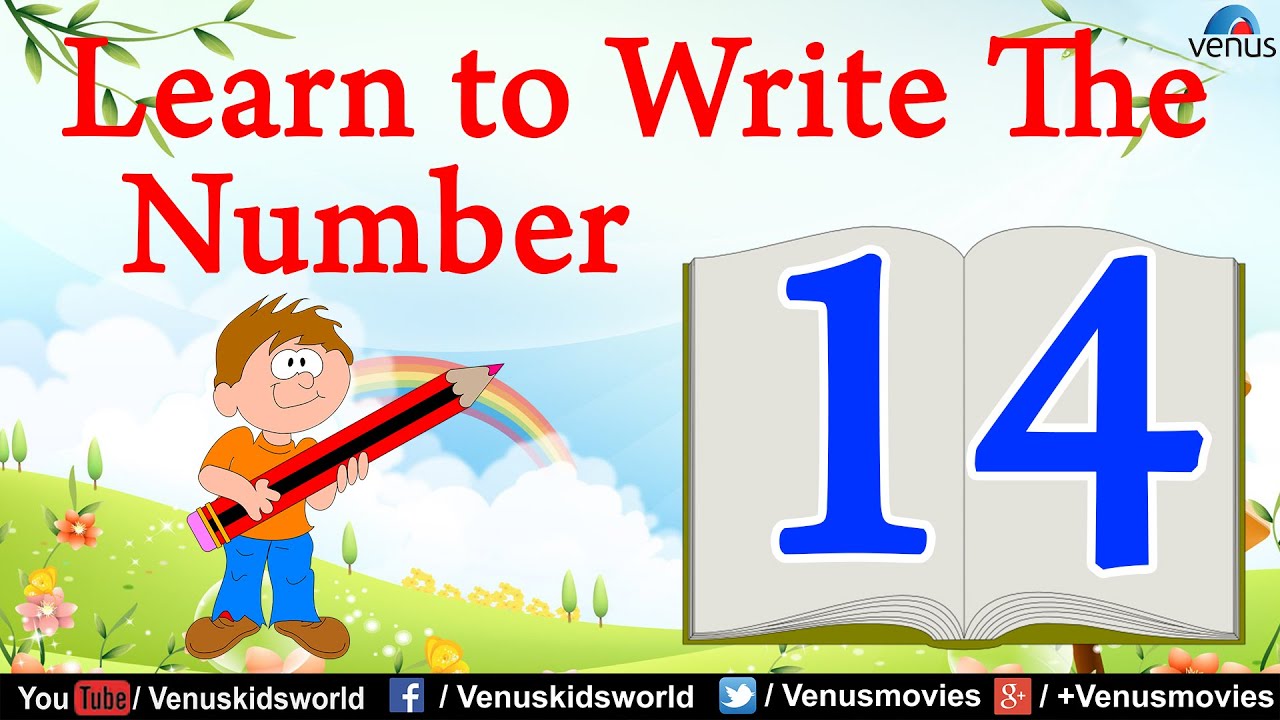 Learn To Write The Number 14 - YouTube