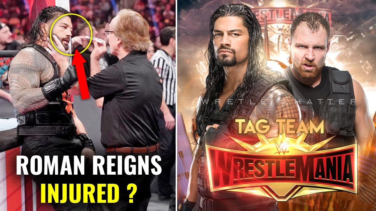 Roman Reigns INJURED Eye On Raw ? - Dean & Roman Tag Team Match ? WWE ...