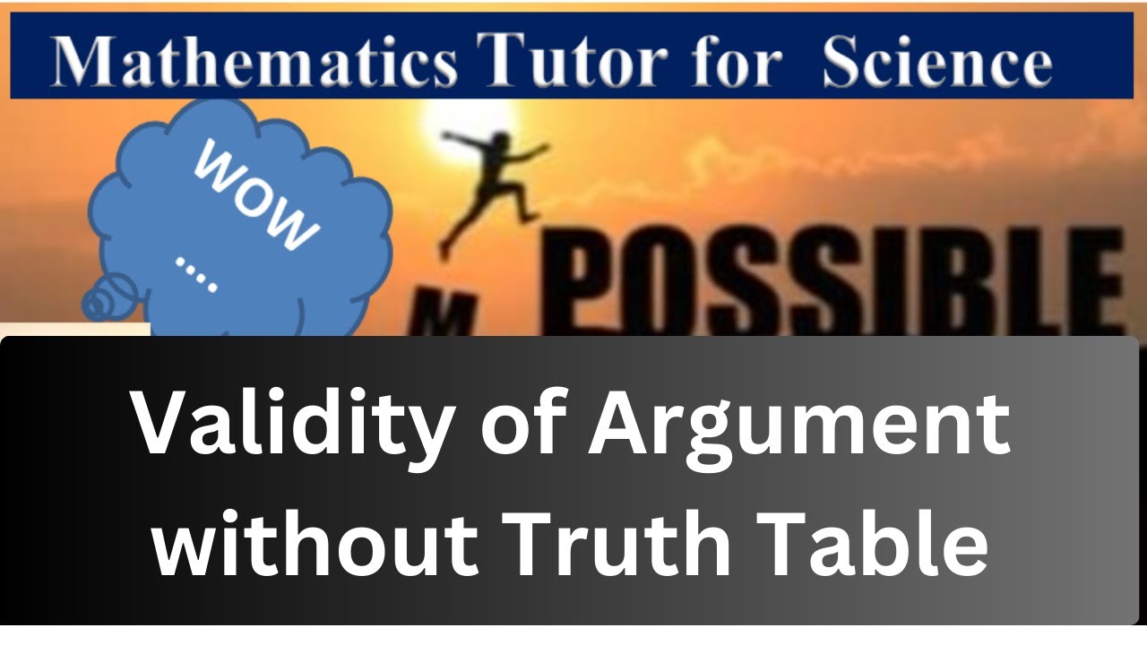 Checking validity of argument without truth table in English - YouTube