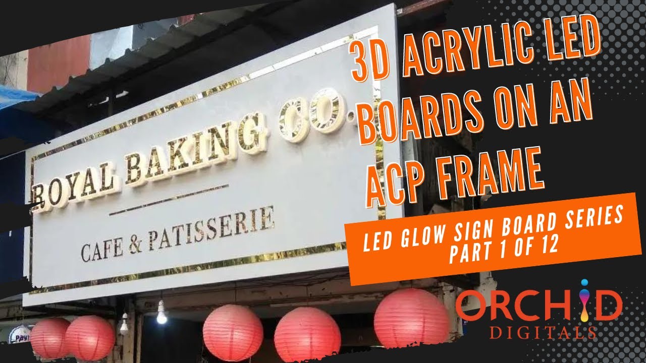 3D Acrylic LED Letter Glow Sign Boards. Illuminate Your Storefront ...