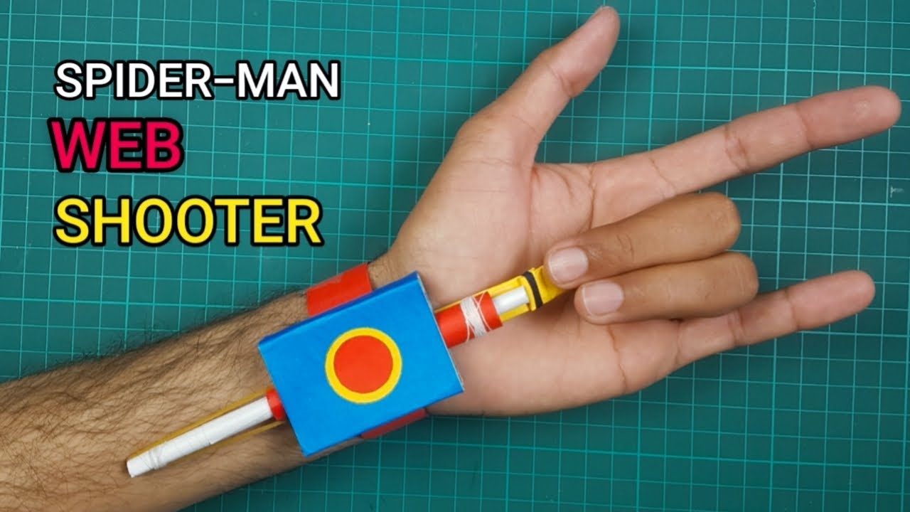 How to make a Spider-man Web Shooter at home | Matchbox and Paper Web ...