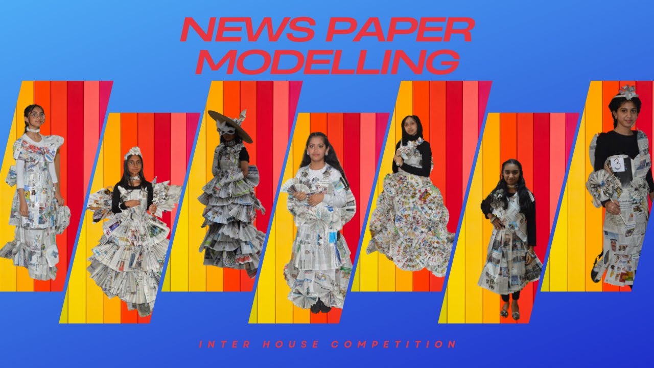 News Paper Modelling Inter House Competition | India International School Mangaf Kuwait - YouTube
