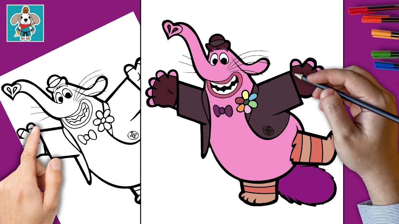 How to draw Bing Bong | Inside Out 2 | Step by Step - YouTube
