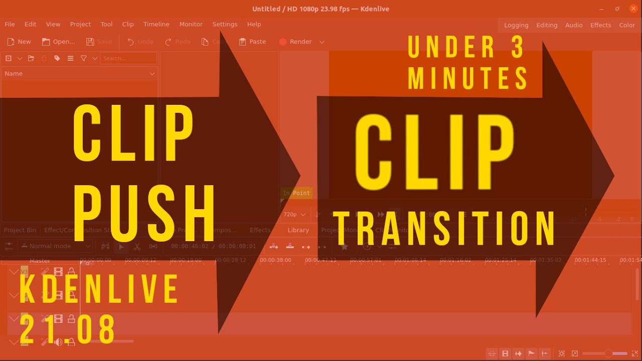 CLIP PUSH CLIP scene transition with simple composition effects in ...