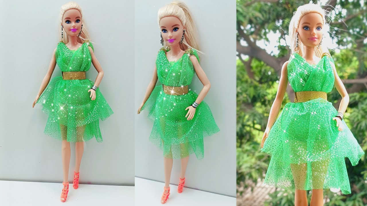 DIY Easy Gorgeous Barbie Dresses | Barbie doll Hacks and Crafts | Doll ...