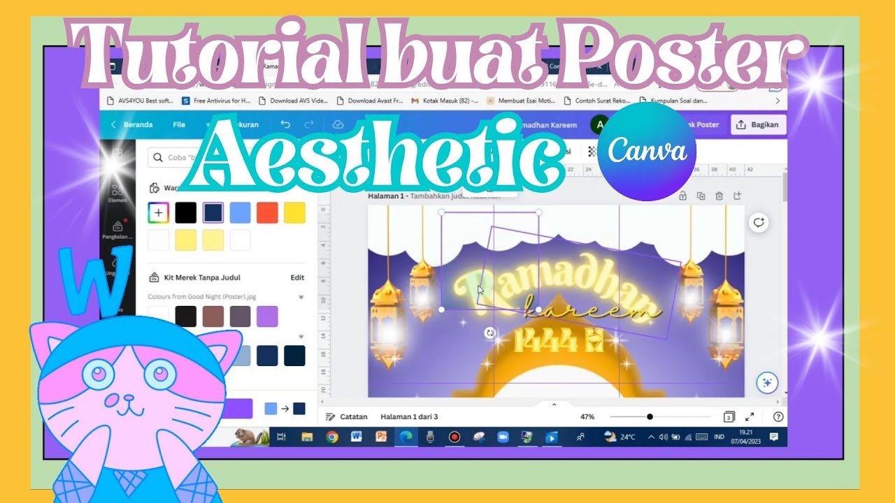 Tutorial buat Poster Ramadhan di Canva pakai elemen aesthetic! 😍 #canva ...