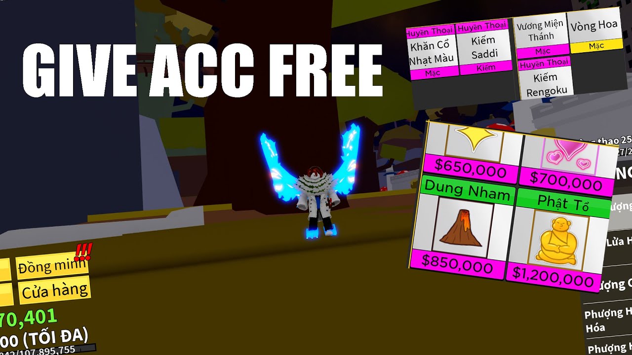 Tặng Acc Blox Fruits Level Max Phoenix Full Awakening Và Hàng Trăm Item ...