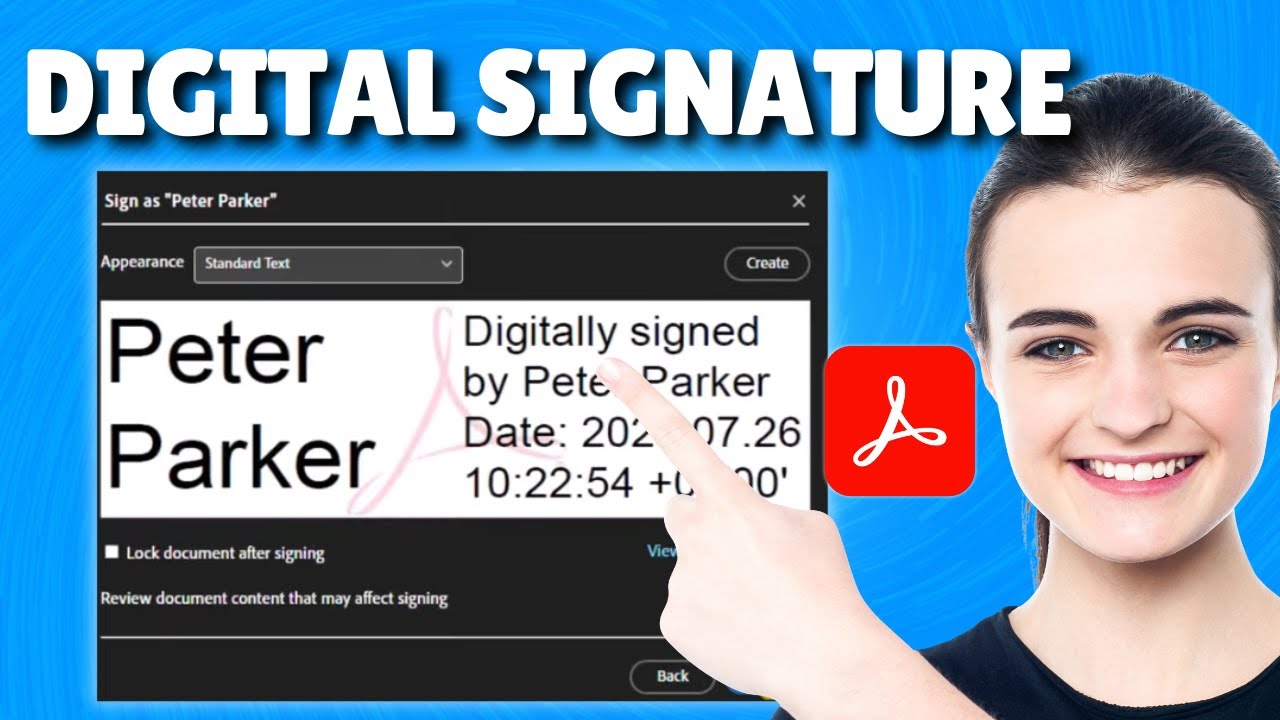 how to create digital signature in adobe reader - YouTube