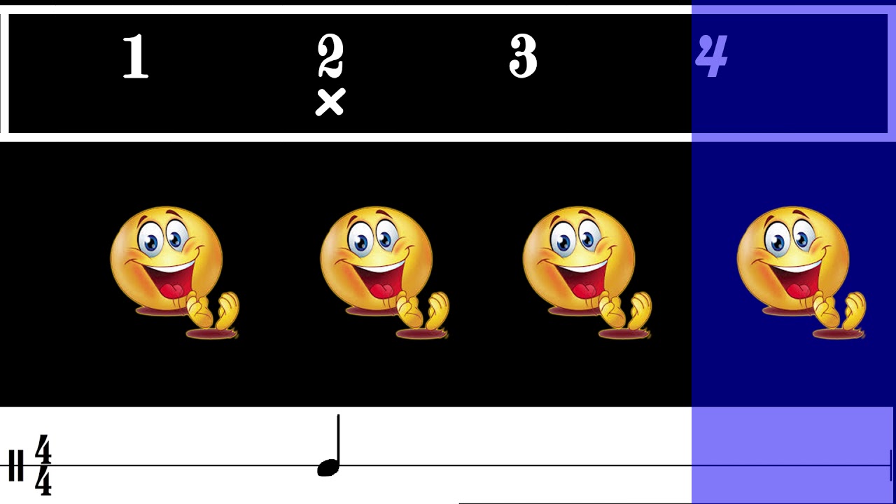 RHYTHMIC CLAP GAME FOR PRACTICE @120 BPM WITH NOTATION FOR FIRST CLASS ...