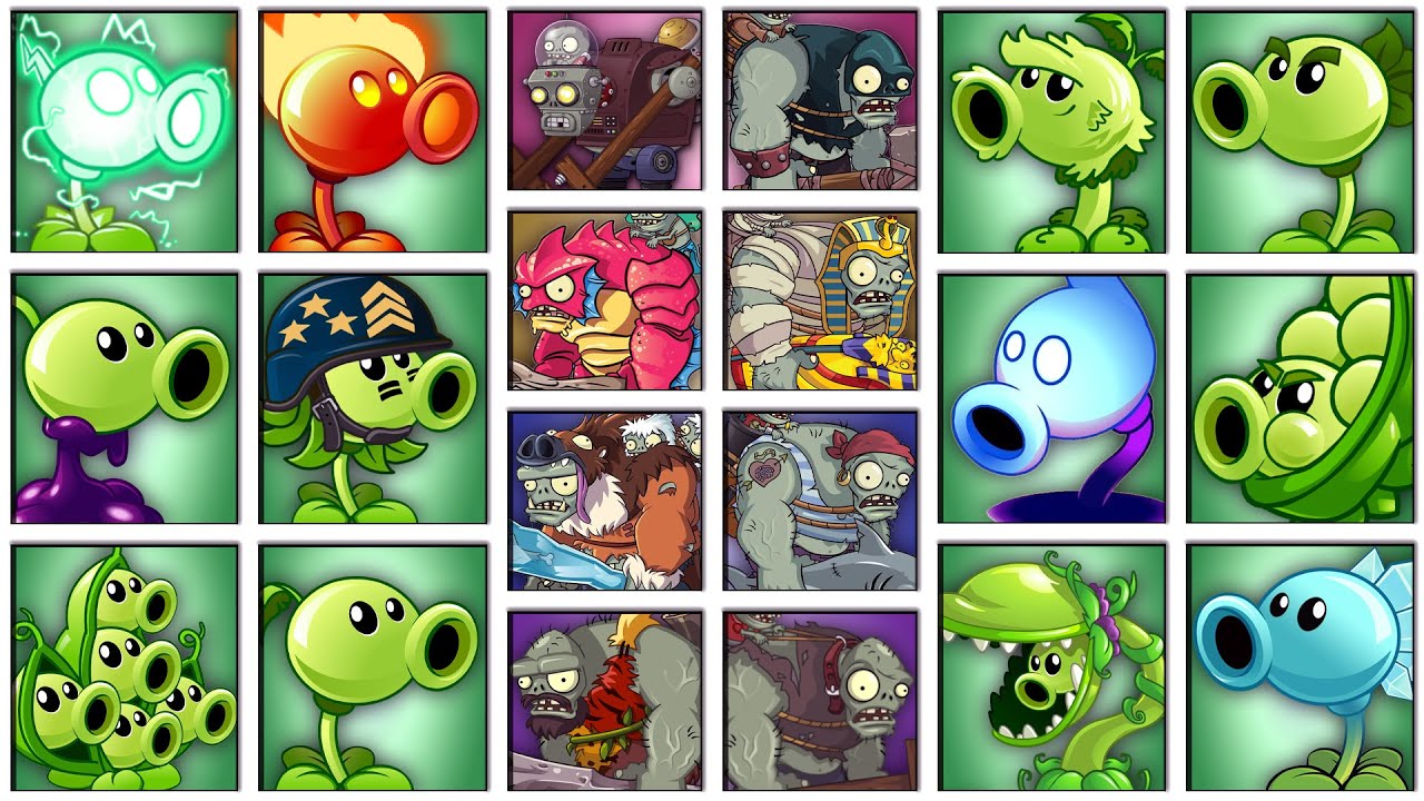 PvZ 2 Challenge - Every Peashooter & Other Plants Level 1 vs Gargantuar ...