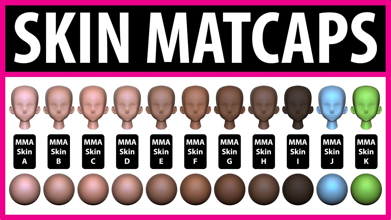 MMA Skin Matcap + Eye Matcap - ZBrush - YouTube