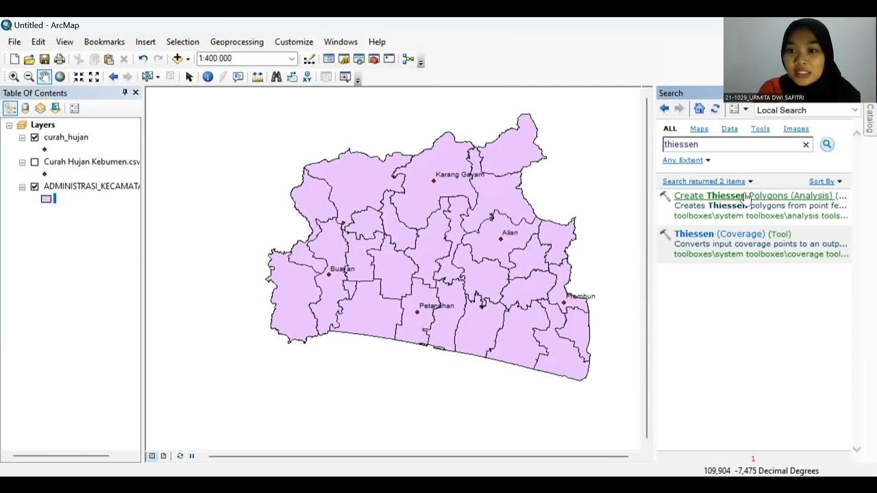 METODE INTERPOLASI SPASIAL MENGGUNAKAN IDW, KRIGING, SPLINE, THIESSEN ...