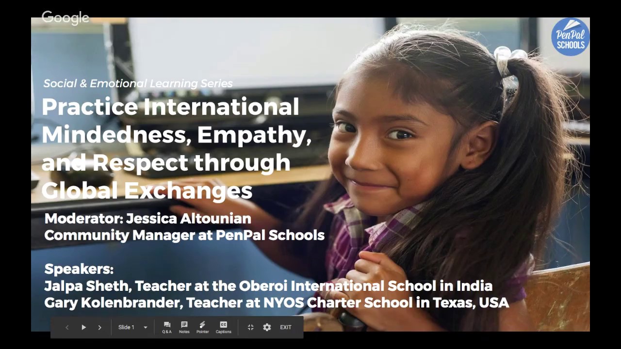 Practice International Mindedness, Empathy, and Respect through Global ...