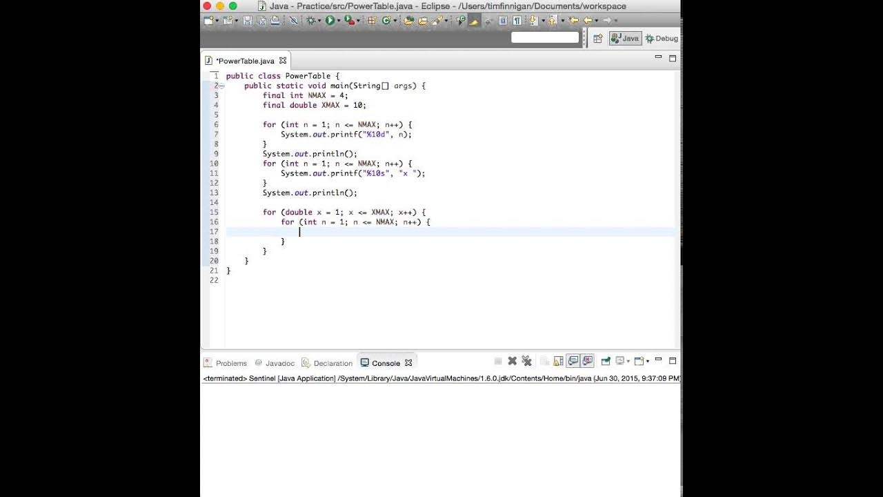 Create a Table of Powers (Java) - YouTube