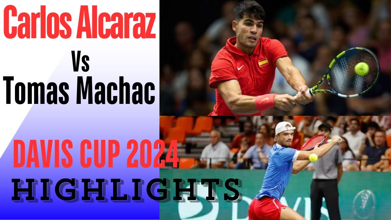 Carlos Alcaraz vs Tomas Machac DAVIS CUP 2024 - EPIC Highlights ...