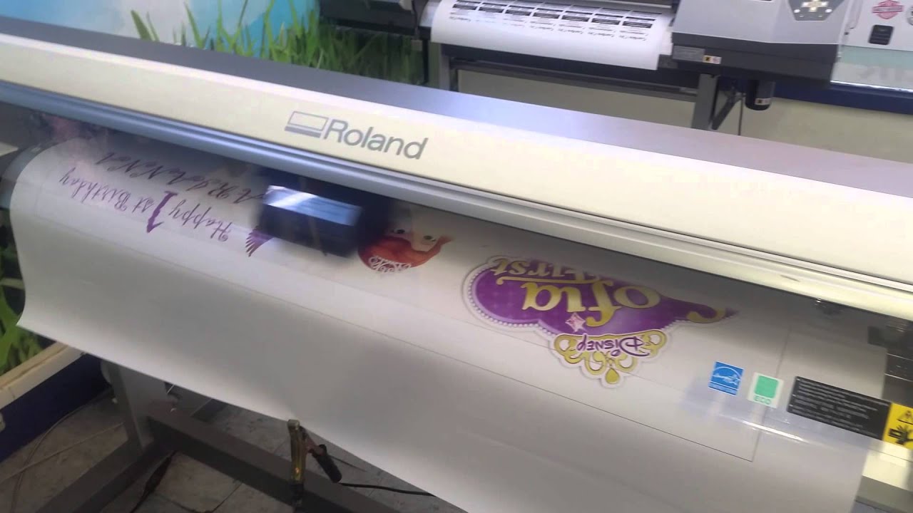 Roland Wide format Printers in Action - YouTube