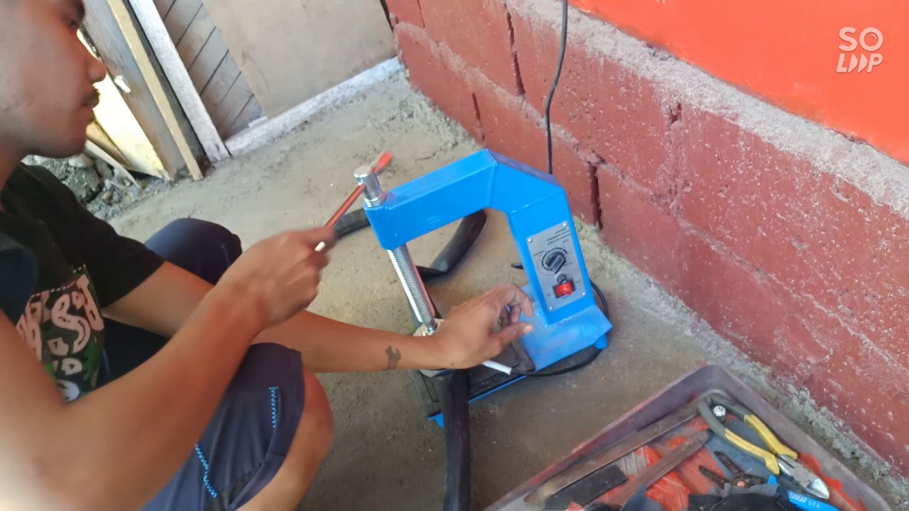 Electric vulcanizing machine plus tutorial - YouTube