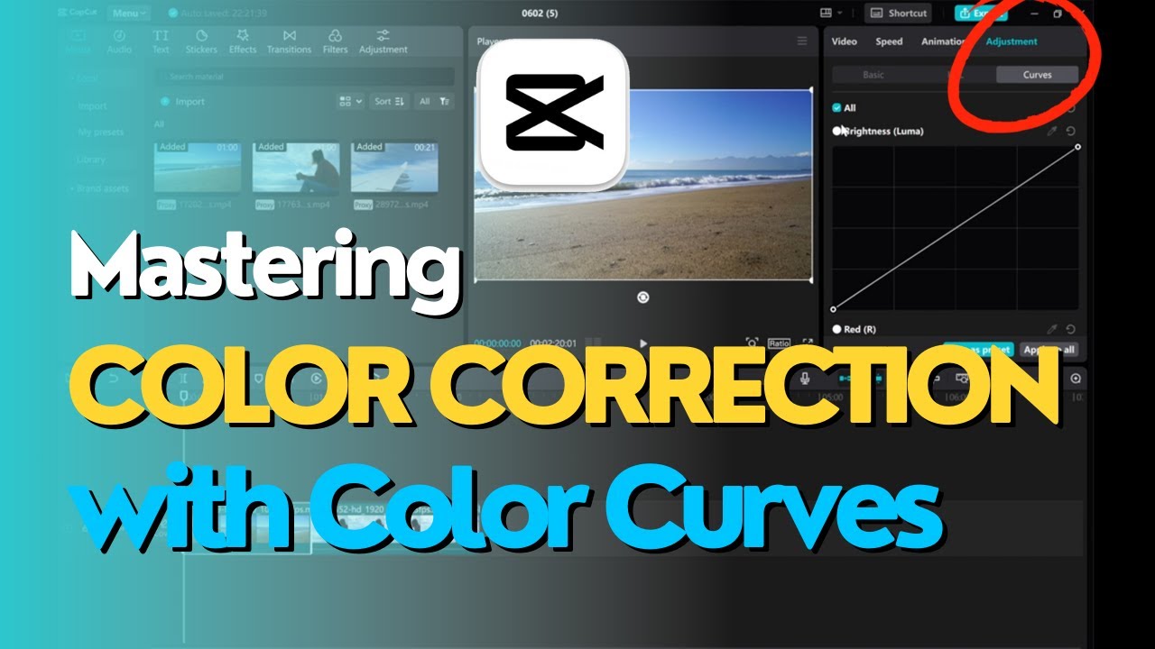 CapCut PC Beginner's Tutorial: Mastering Color Correction with Color ...