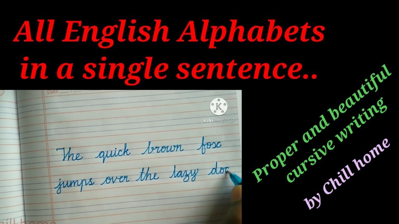 Beautiful, neat and clean cursive writing|All alphabets in a single ...
