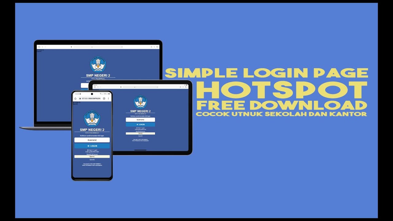 Simple Login Page Hotspot Cocok Untuk Sekolah dan Pekantoran - YouTube