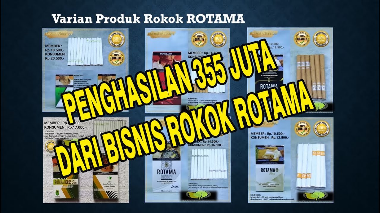 PENGHASILAN 355 JUTA DARI ROKOK ROTAMA HERBAL - YouTube