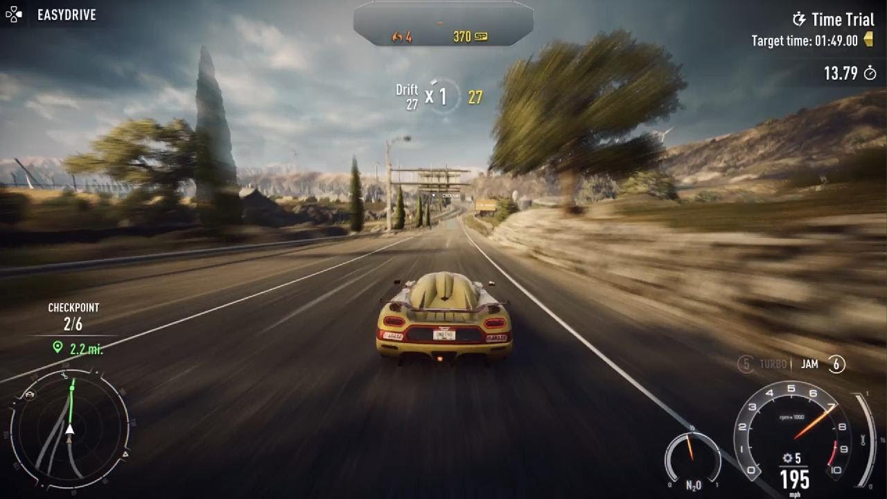 Need for Speed Rivals Time Trial long route Turbo - YouTube