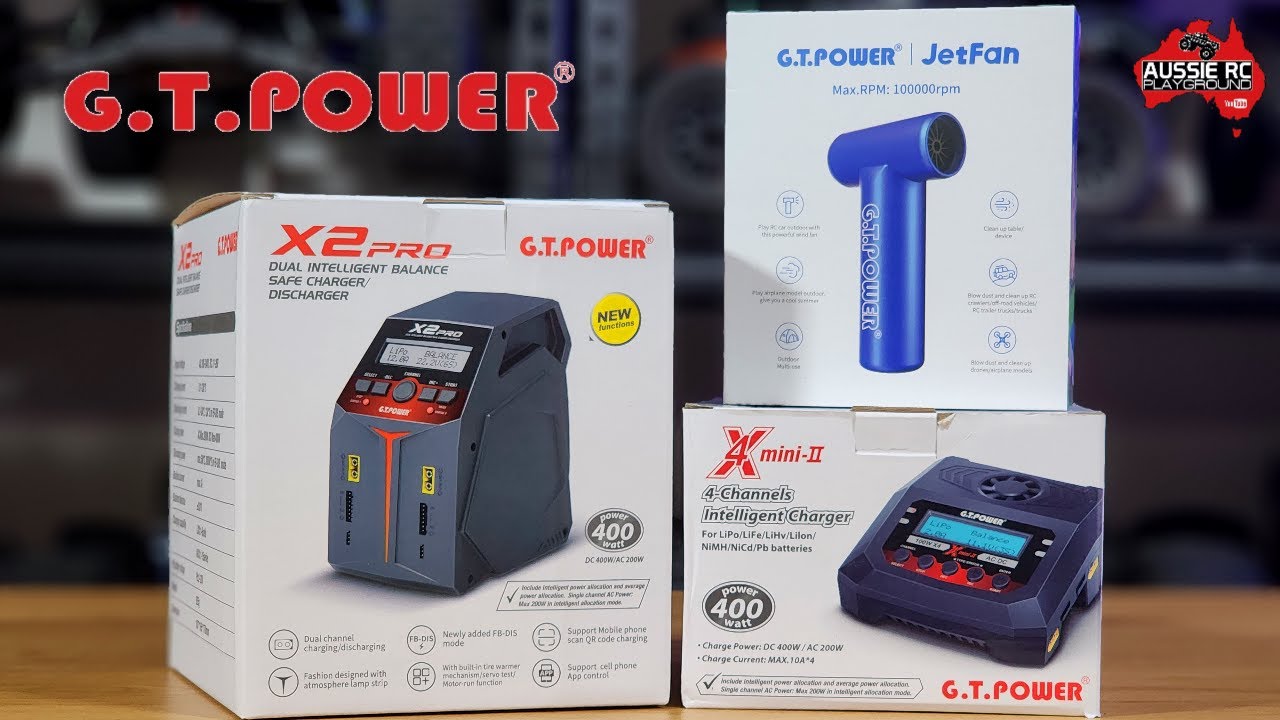 Unboxing: G.T. Power X2 Pro, X4Mini II 400W Chargers and JetFan - YouTube