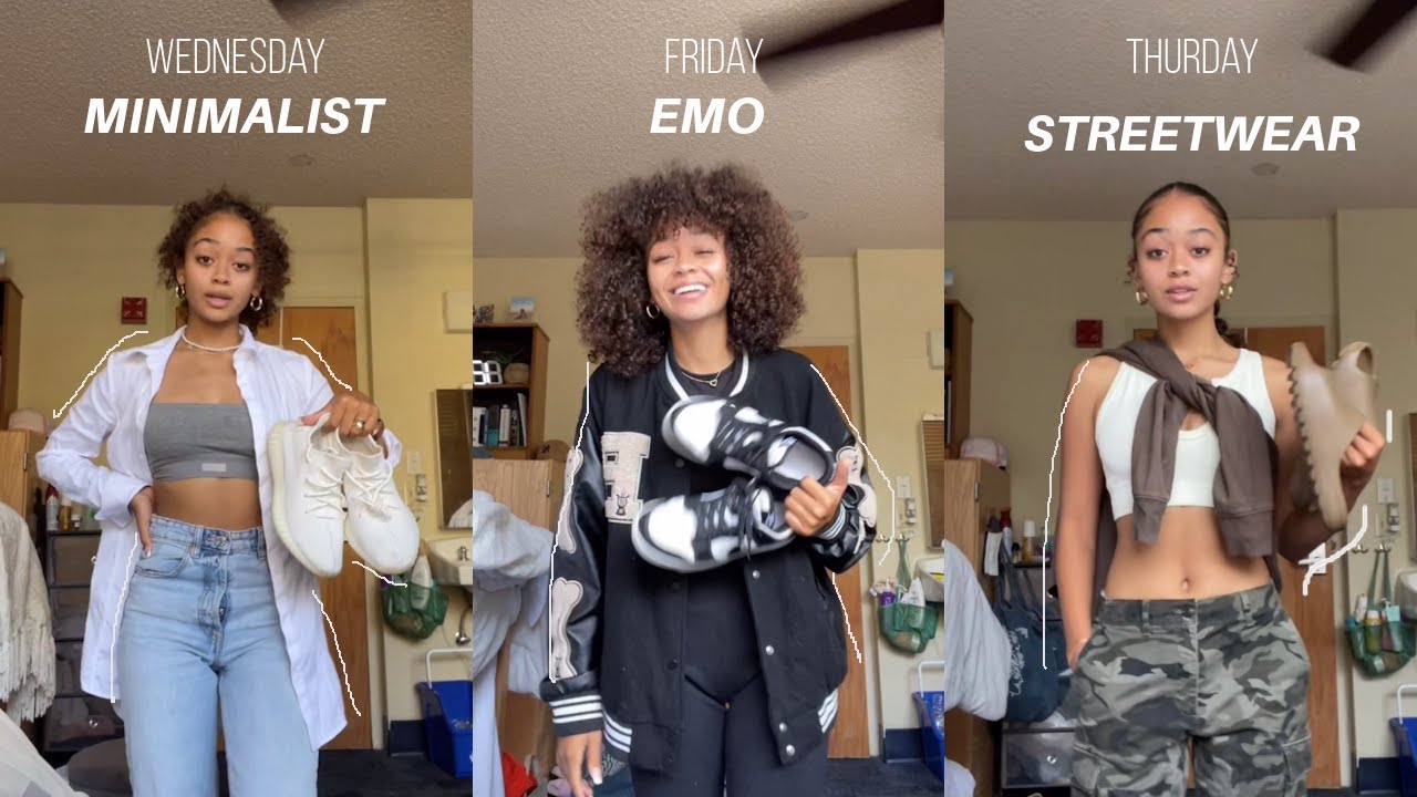 dressing as different aesthetics everyday of the week.... - YouTube