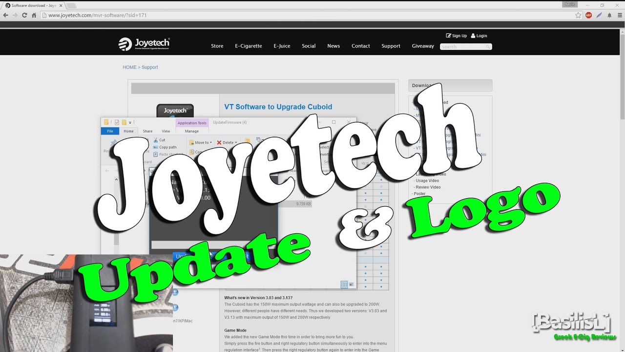 Joyetech Logo and firmware update - BasilisL (Greek Reviews) - YouTube