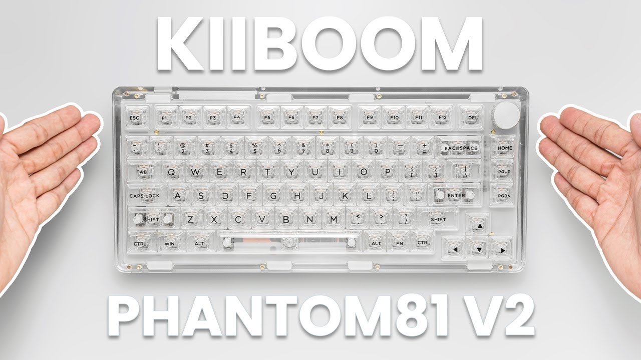 KiiBOOM Phantom 81 V2 Clear - 75% Mechanical Keyboard with Knob ...