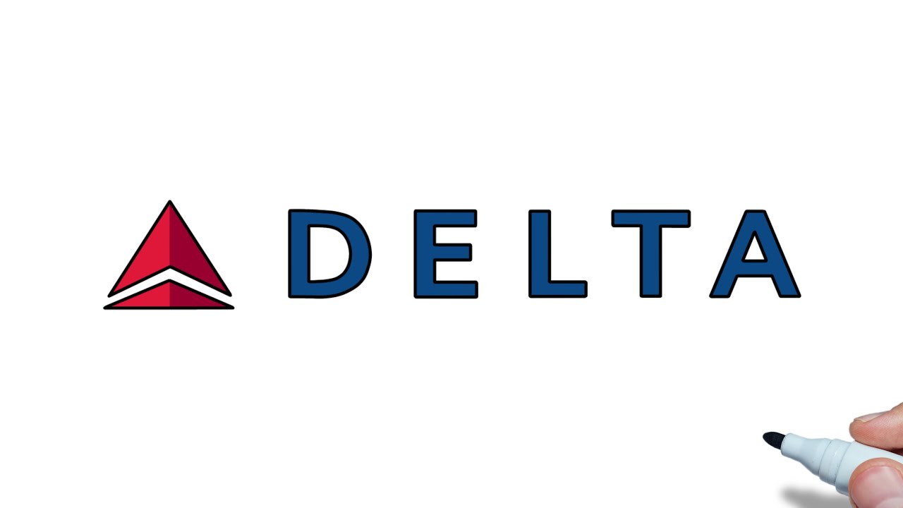 How to draw Delta Air Lines Logo easy - YouTube