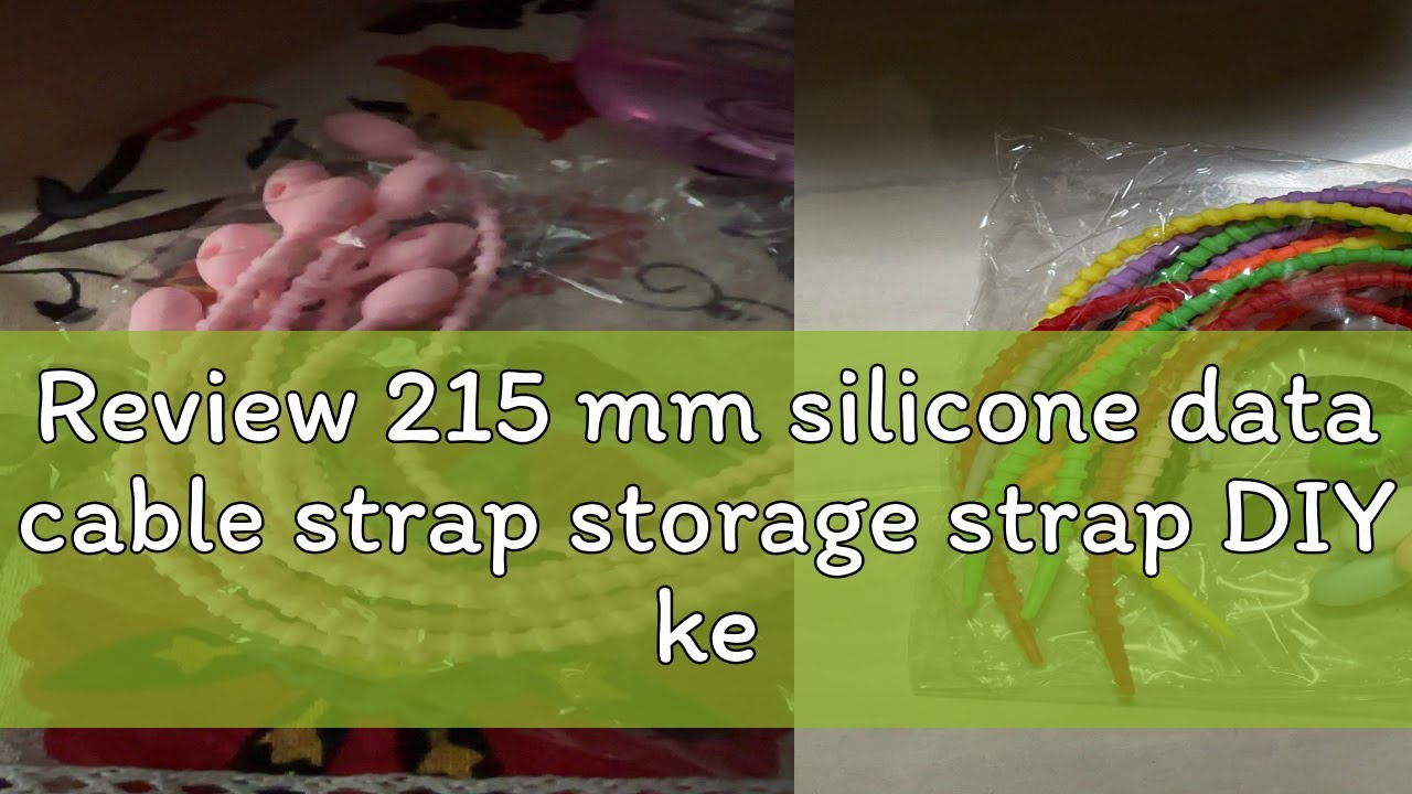 Review 215 mm silicone data cable strap storage strap DIY keychain ...