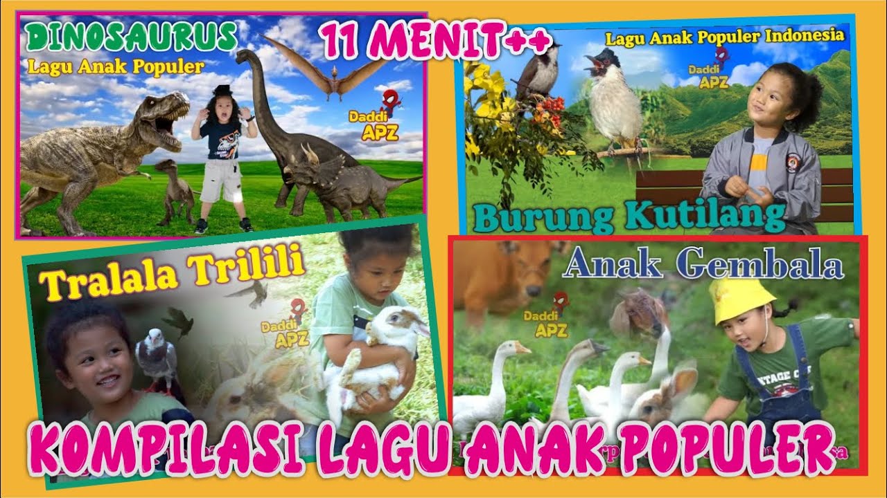 Lagu Anak Populer Dinosaurus | Burung Kutilang Dan Lainnya 11 Menit++ ...