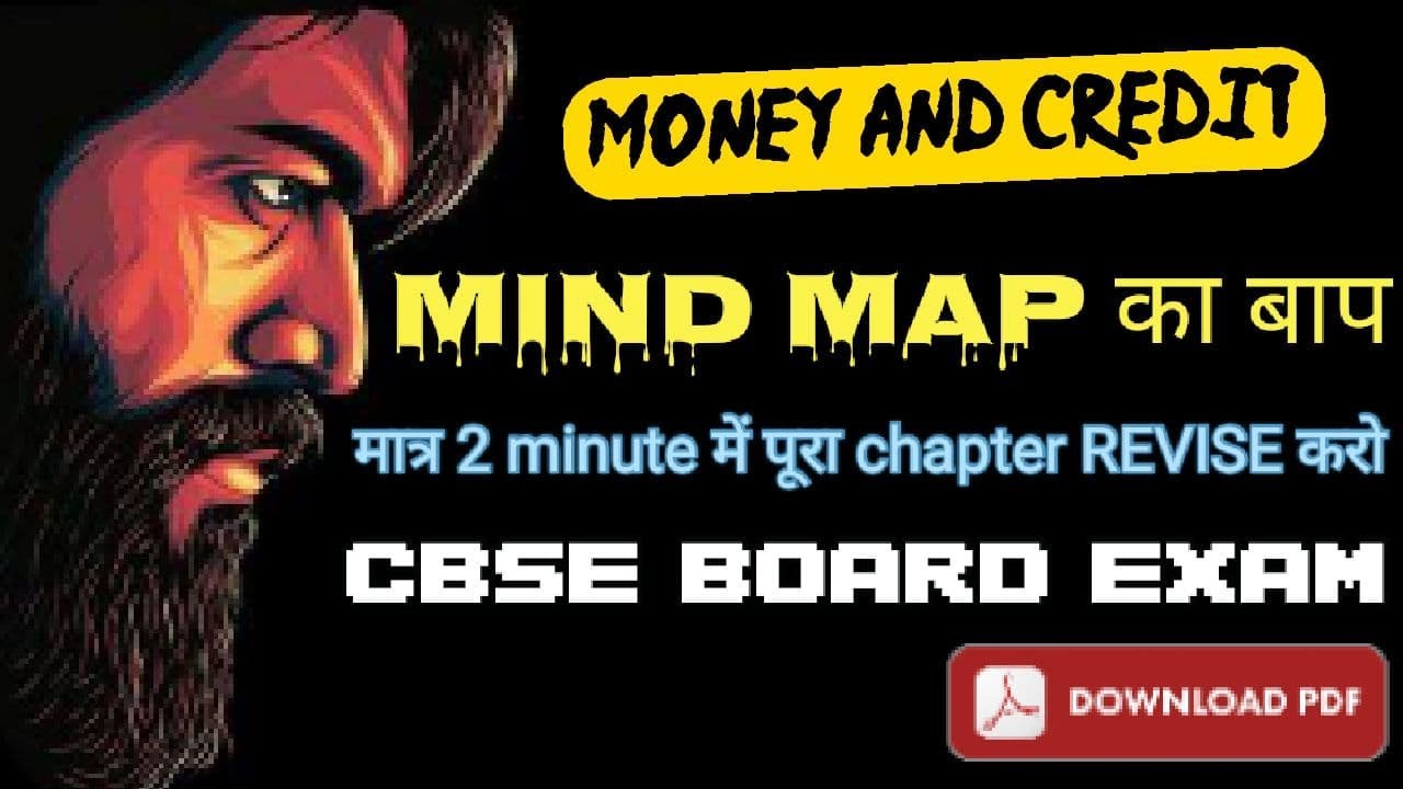 Mind Map of Money and Credit || Class 10th || BY EXAMAHOLIC|| Mind Map ...