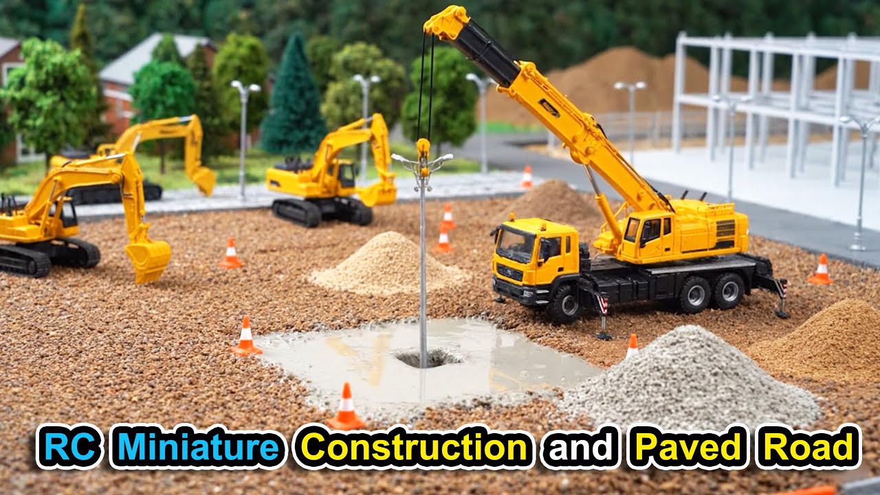 RC Miniature Construction and Paved Road - YouTube